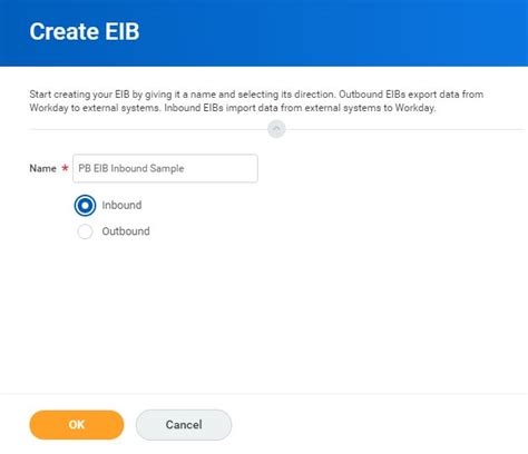 Workday Finance Workday Eib Inbound
