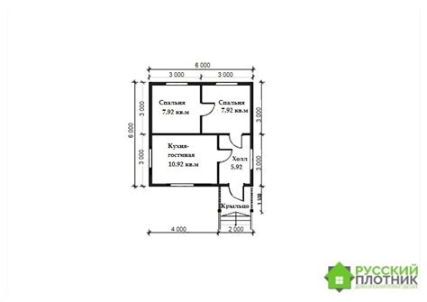 Каркасный дом 6х6 одноэтажный от 820000 рублей