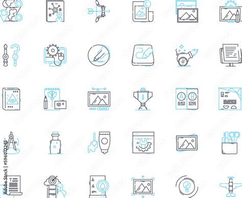 Solid Figures Linear Icons Set Cube Pyramid Sphere C Cylinder Rectangular Prism