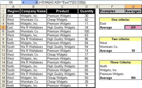 tom s tutorials for excel averaging multiple criteria with arrays