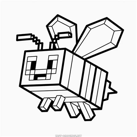 Minecraft Bee Easy Drawing Easy Drawings