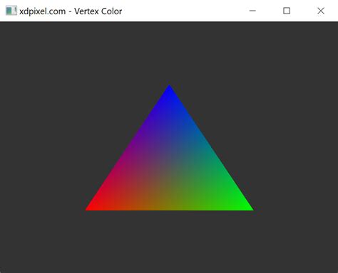 opengl colored triangle xdpixel