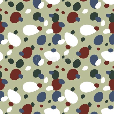 Fashionable Seamless Pattern With Abstract Shapes Hand Drawn Simple Shapes Stock Vector