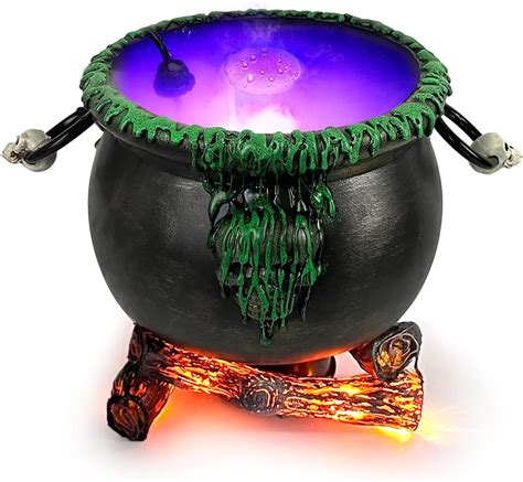 Cauldron Halloween Decor 8 Witch Plastic Cauldron With 12