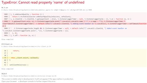Typeerror Cannot Read Property Name Of Undefined · Issue 34 · Agoraiobasic Video
