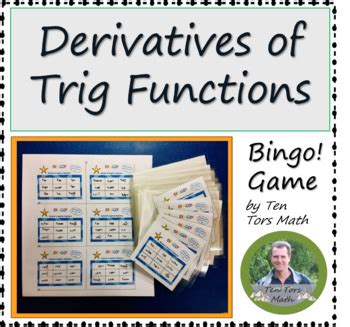 Calculus Derivatives Of Trig Functions Game By TenTors Education