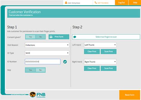 Fnb Online Fingerprint Verification On Behance