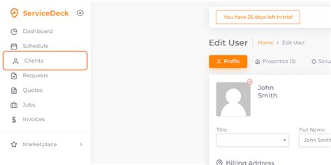 Edit Existing Client Help Desk