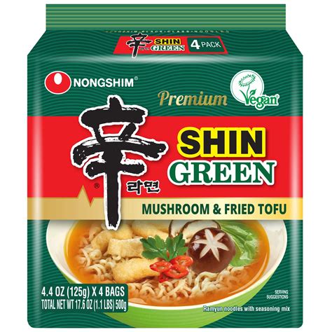 Nongshim Shin Ramyun Green Mushroom And Fried Tofu Shop Soups And Chili