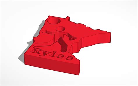 3d Design Minnesota And Softball Keychain Tinkercad