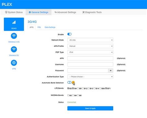 plex router band lock no limit data