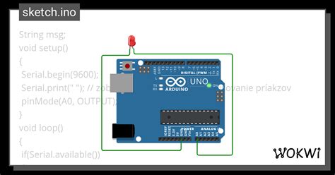 Serial Zapnutie A Vypnutie Ledky Ino Wokwi ESP STM Arduino Simulator