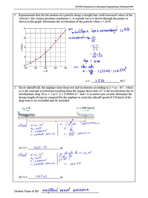 Hw 01 Kinematics Of Particles 1 Pdf Acceleration Kinematics