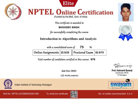 Bhoodev Singh On Linkedin Nptel Aicte Swayam Silvermedal
