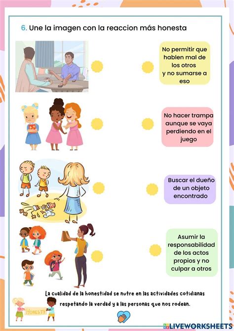 Honestidad 4 Free Interactive Worksheets 7101636