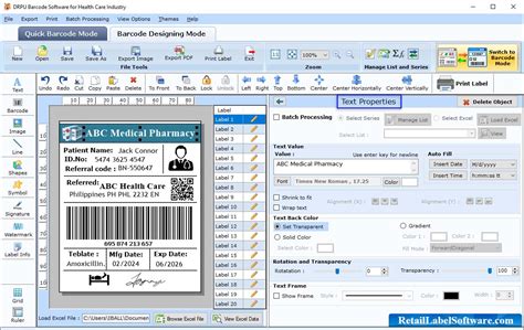 Healthcare Industy Barcode Label Software Retaillabelsoftware