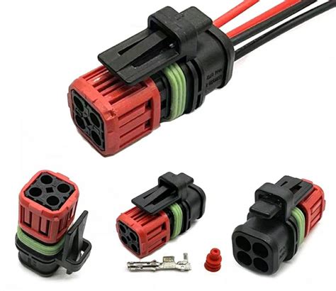 Giắc điện 4 Pin Kim Phun Máy Xúc Cảm Biến Oxy Phù Hợp Với Xe Vovlo