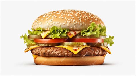 Premium Ai Image Hamburger Mcdonalds 8k Realistic White