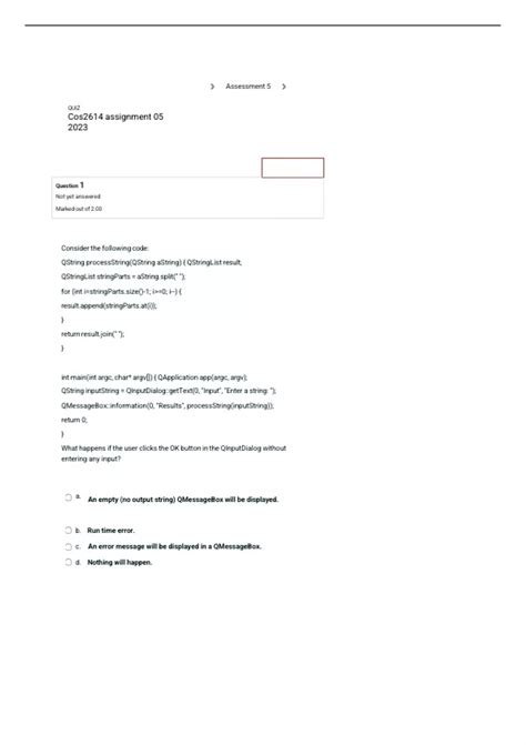 Cos Assignment 5 Questions Programming Contemporary Concepts Cos2614 Stuvia Sa