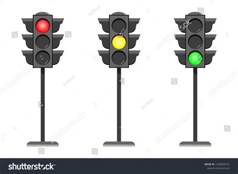 Vector Concept Traffic Light Interface Icons Stock Vector Royalty Free