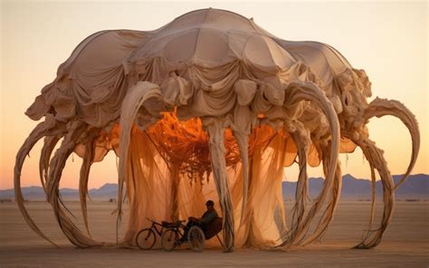 Premium Ai Image Best Art Installations At Burning Man Event