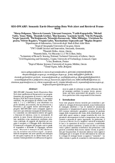 Pdf Seo Dwarf Semantic Earth Observation Data Web Alert And Retrieval Framework