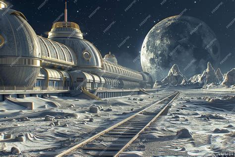 Premium Photo Journey Through The Cosmos Cruiser Terminal A Moon