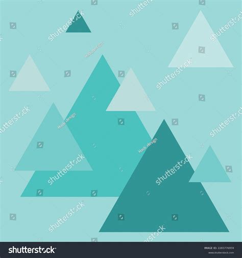 Triangular Composition Background Tosca Green Monochromatic Stock