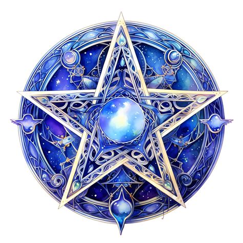 premium photo beautiful pentacle with cosmic elements fantasy