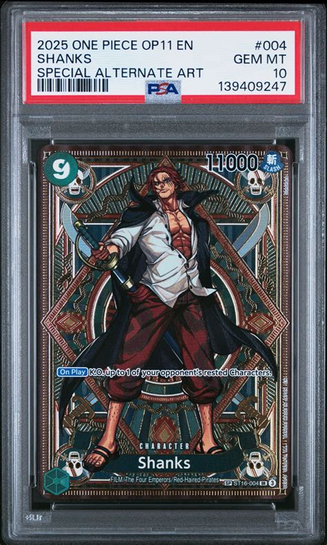 2025 One Piece Op11 A Fist Of Divine Speed Special Alternate Art Shanks