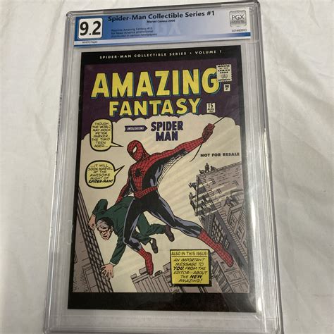 Spider Man Collectible Series 1 Pgx 92 2006 Reprints Amazing Fantasy