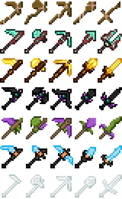Custom Minecraft Tool Sets By Themfreak On Deviantart