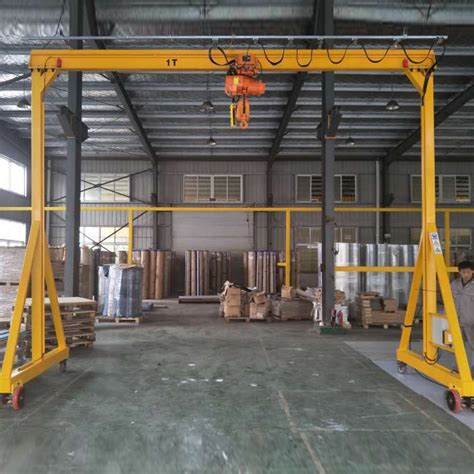 High Quality Workshop Portable Mobile 5t Hoist Gantry Crane Manufacturer And Supplier Hy Crane