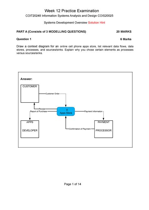 Exam Coit20248 May 2015 With Answers Information Systems Analysis And Design Week 12 Practice