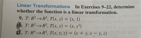 Solved Linear Transformations In Exercises 9 22 Determine