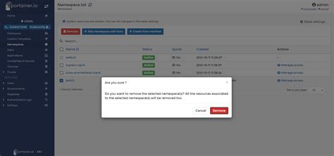 Removing A Namespace Does Not Remove Associated Stacks Issue Portainer Portainer GitHub