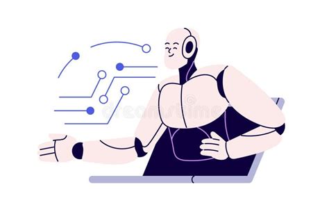 Robot Ai Technology Concept Digital Assistant Artificial Intelligence Stock Illustration
