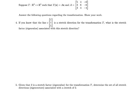 Solved Suppose T R3R3 Such That T X Ax And Chegg Com