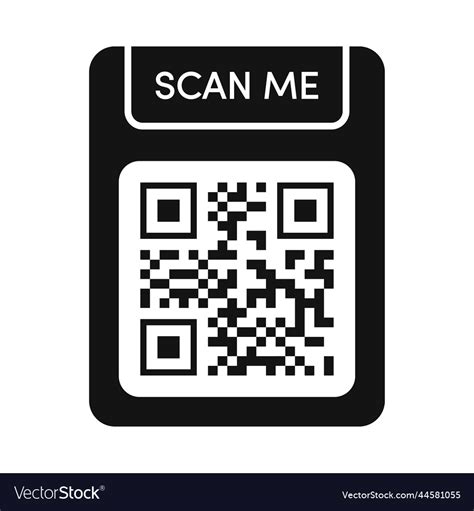 Qr Code Frame Black Color Scan Me Tag Royalty Free Vector