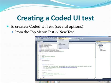 coded ui lesson 4 coded ui test ppt