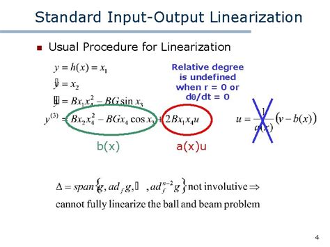 nonlinear control via approximation inputoutput linearization the ball