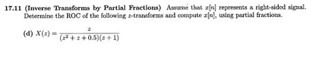 solved 17 11 inverse transforms by partial fractions