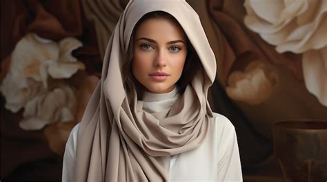 Premium Ai Image Muslim Woman Head Scarf