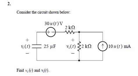 Solved Consider The Circuit Shown Below Find VC T And Chegg
