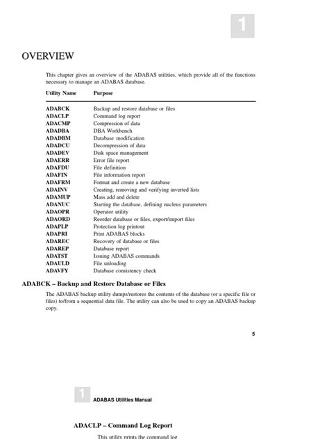 overview pdf databases backup