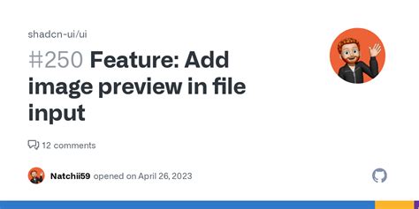 Feature Add Image Preview In File Input · Issue 250 · Shadcn Uiui