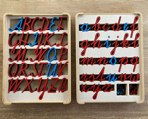 cursive movable alphabet german cursive montessori upper case movable