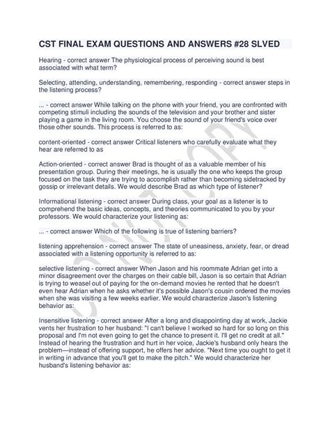 Cst Exam Bundle Fully Solved And Approved Questions And Answers Well