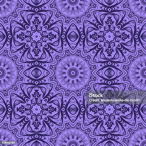 로얄 레이스 텍스처 만다라 장식 기하학적 패턴입니다 원활한 벡터 일러스트입니다 직물 인쇄 벽지 섬유 디자인 0명에 대한 스톡