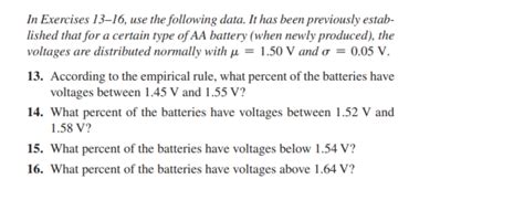 Solved In Exercises 13 16 Use The Following Data It Has Chegg Com